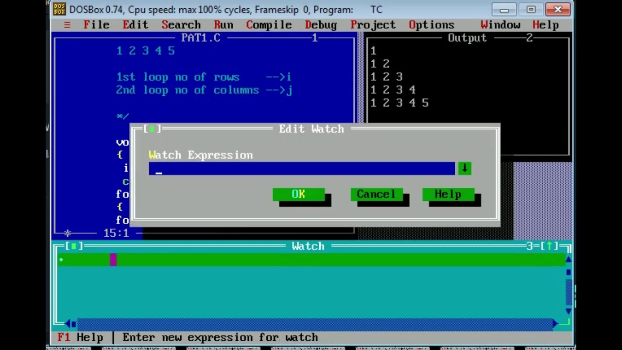 [1] Pattern in C programming [in Hindi]  ,Practical in TurboC IDE |by Abhishek Sinha