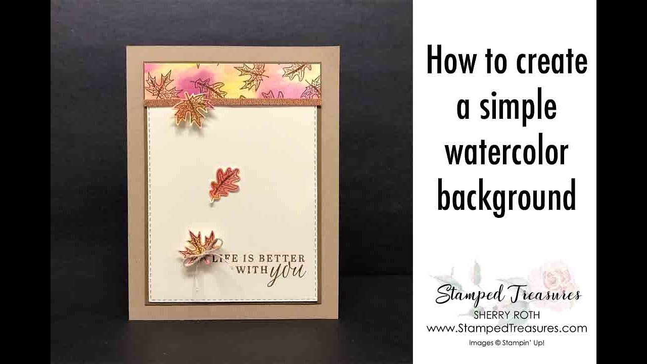 How to Create a Simple Watercolor Background | Beautiful Autumn