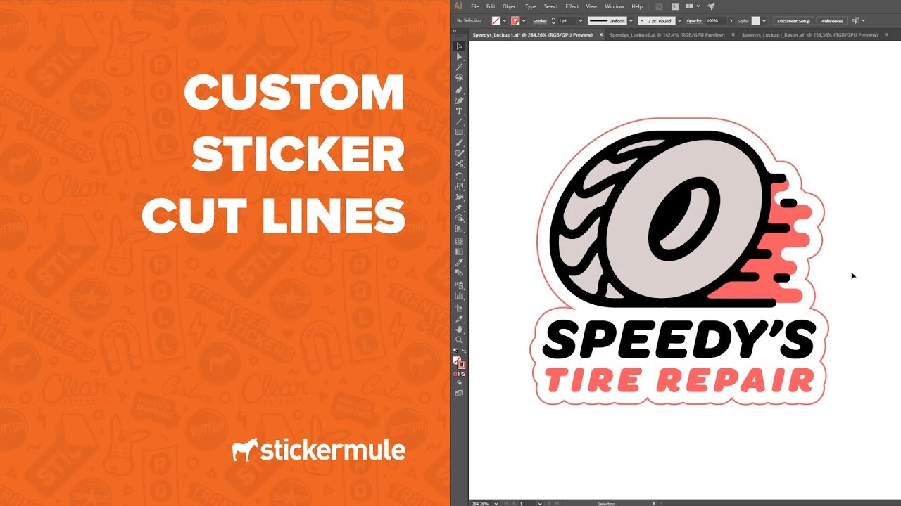 How to create a sticker cut line in Illustrator
