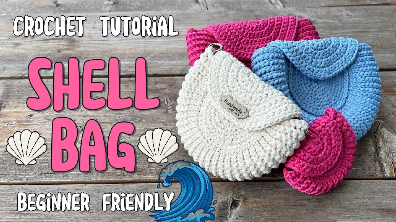 crochet tutorial summer 🌊Sea Shell🌊 bag 💕
