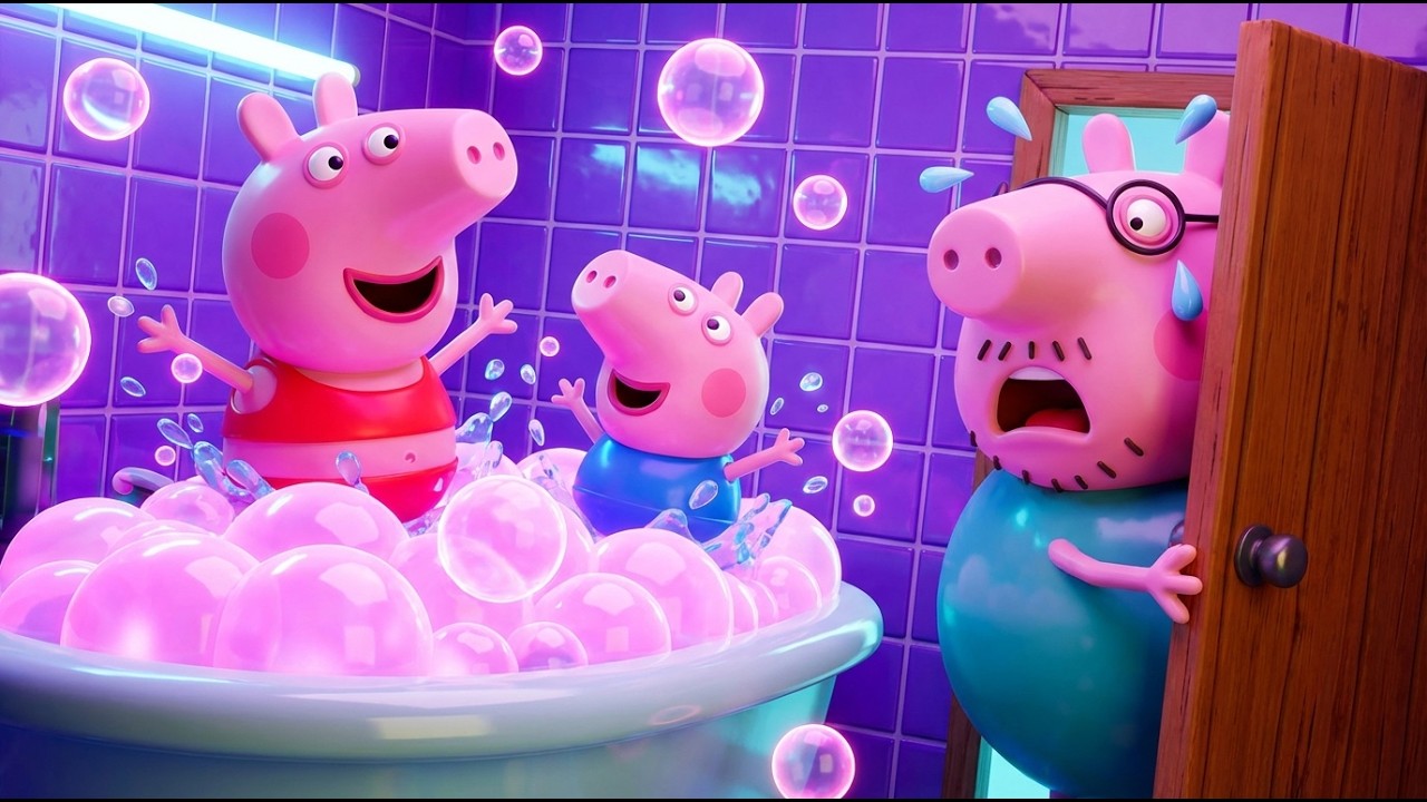 Daddy Pig Hides A HUGE Bubble Bath Secret From Peppa Pig... 😱 | Funny Peppa Parody