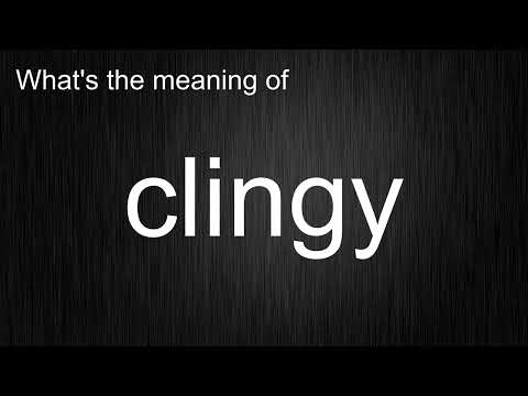 What's the meaning of "clingy", How to pronounce clingy?