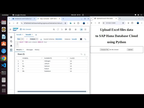 Upload excel files data to SAP Hana Database Cloud using python