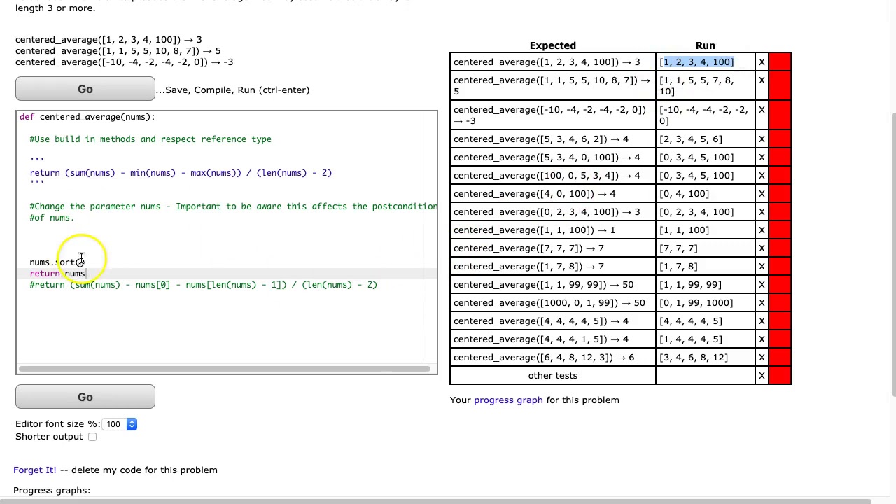 Codingbat - centered_average (Python)