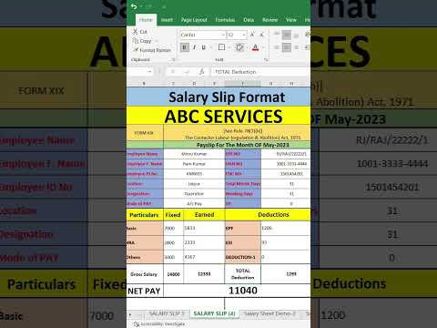 salary slip format