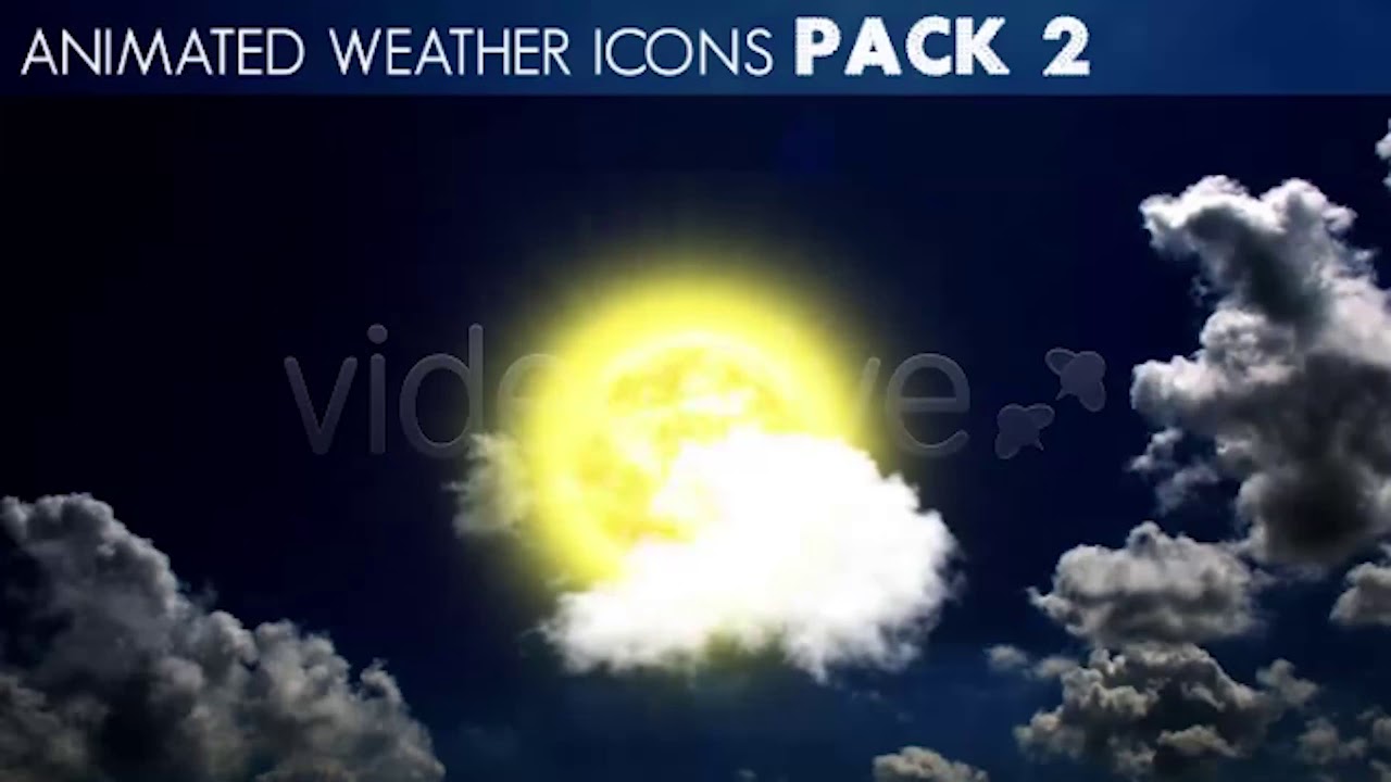 Weather Icons Pack 2 | Motion Graphics - Videohive template