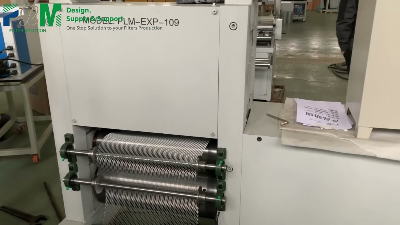 The highly automated expanded metal production line developed by PLM FILTER Solution Group