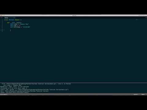Python 2.7.6 Tutorial Episode 12: The self keyword