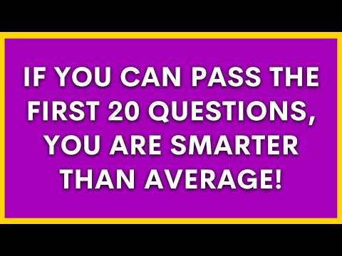 Only 60 Year Olds With A Very High IQ Can Pass This Quiz