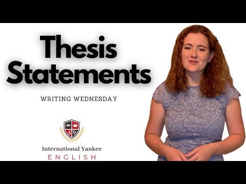 Thesis Statements in Academic Writing | Writing Wednesday | Academic Writing Video Lecture Series