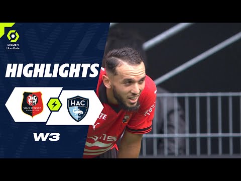 STADE RENNAIS FC - HAVRE AC (2 - 2) - Highlights - (SRFC - HAC) / 2023-2024