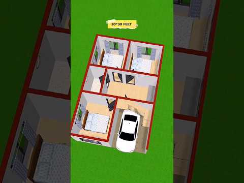 600 square feet house plan 🏠