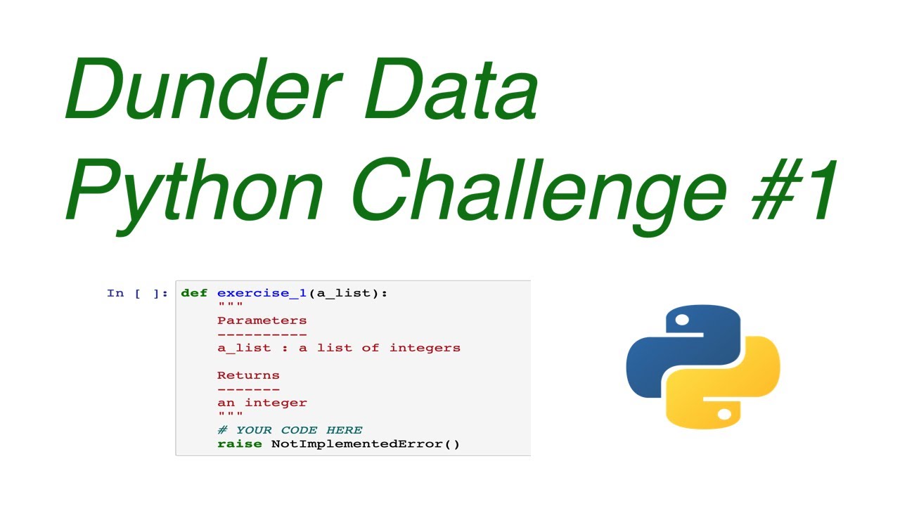 Dunder Data Python Challenge #1