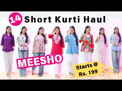 Huge Meesho Short Kurti Haul Starts at Rs. 199 | Best Short Kurtis #meeshokurti #shortkurti