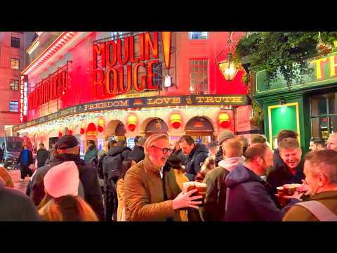 2024 London Walk π¬π§ SOHO Nightlife & Christmas Lights β¨ Central London Night Walking Tour π 4K HDR