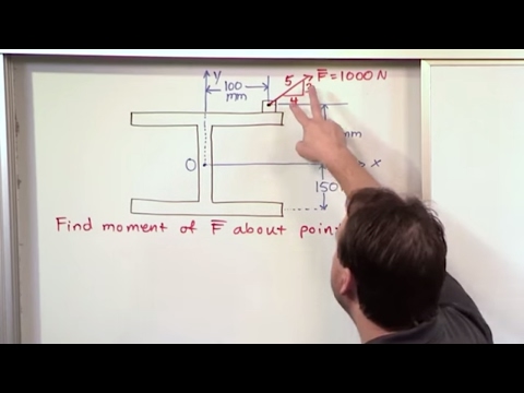 Lesson 7 - Moment Of A Force Vector Calculation, Part 2 (Engineering Mechanics)