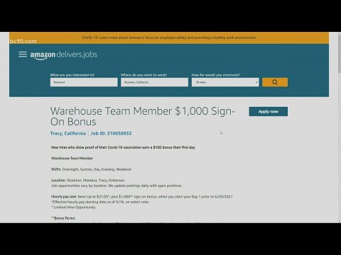 Amazon is hiring locally with up to $1,000 in sign-on bonuses