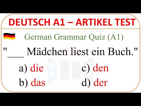 Test Your Knowledge: Fun A1 German Grammar Quiz on Articles! 🎉📚