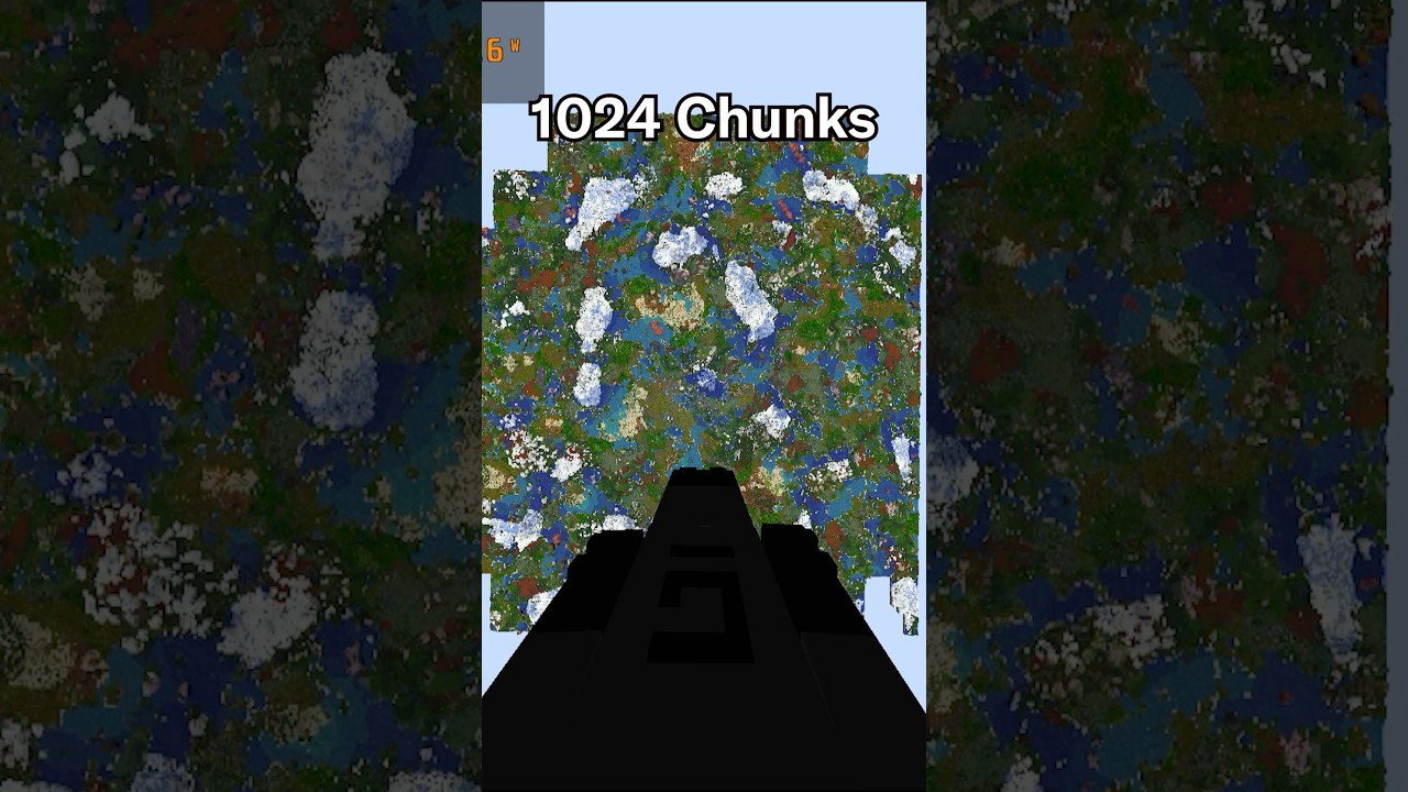 2 Vs 2048 Render Distance #minecraft #tech #gaming