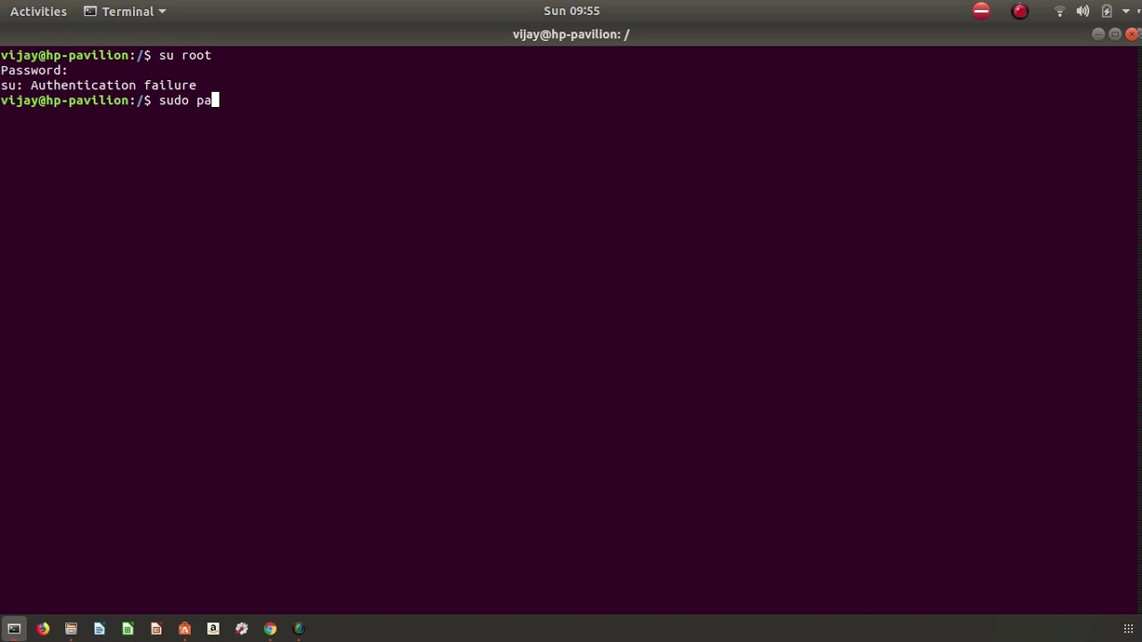 su authentication failure