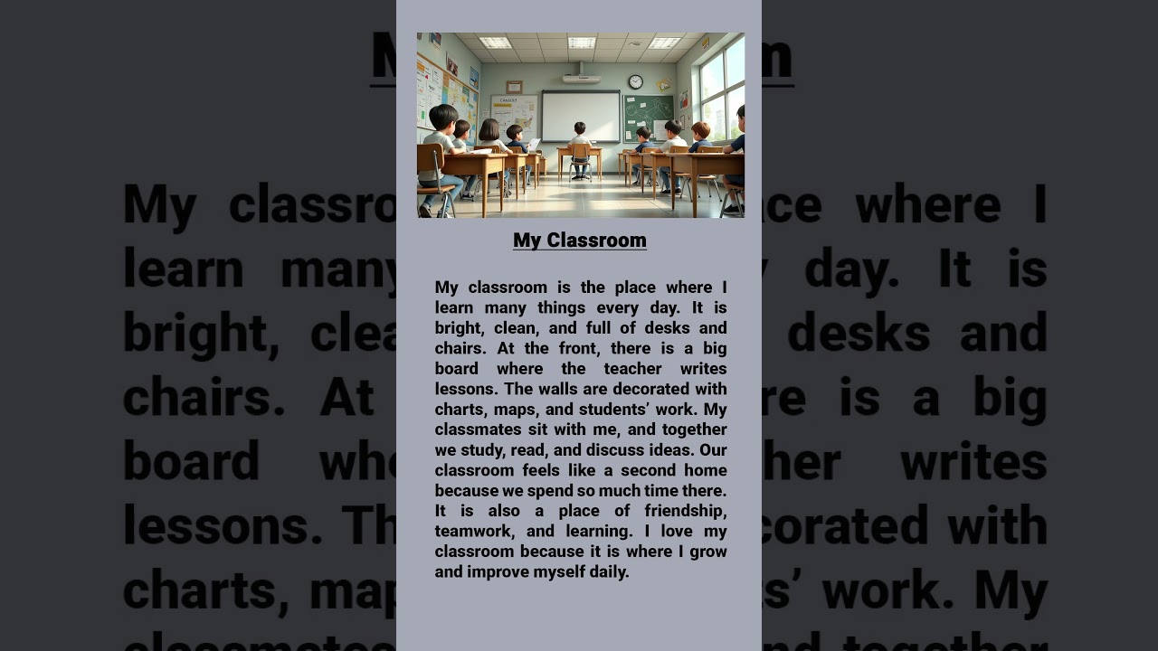 My Classroom | English Paragraph for Students #english #learnenglish