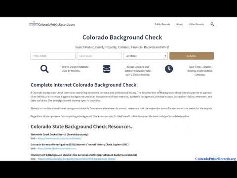 Colorado Public Records (Search Online Free)