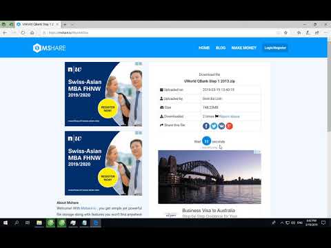 Instructions for downloading UWorld Step 1 + Step 2 + Step 3 (2010-2019) on website mshare.io