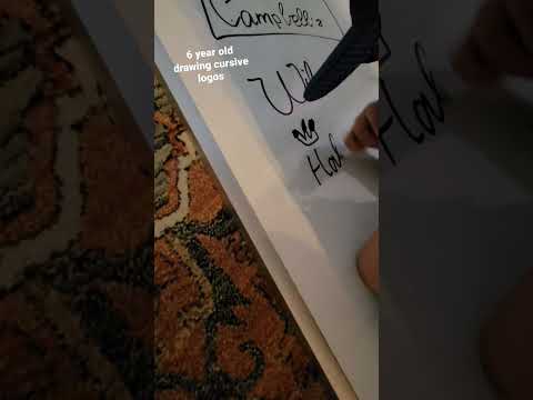 6 year old genius drawing logos! #autism #genius #hyperlexia #logos