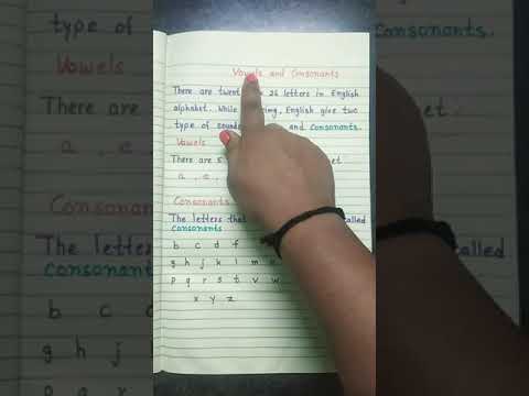 Vowels And Consonants #Shorts #ytshorts #viralvideo