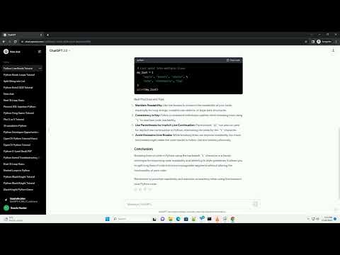 python break line of code