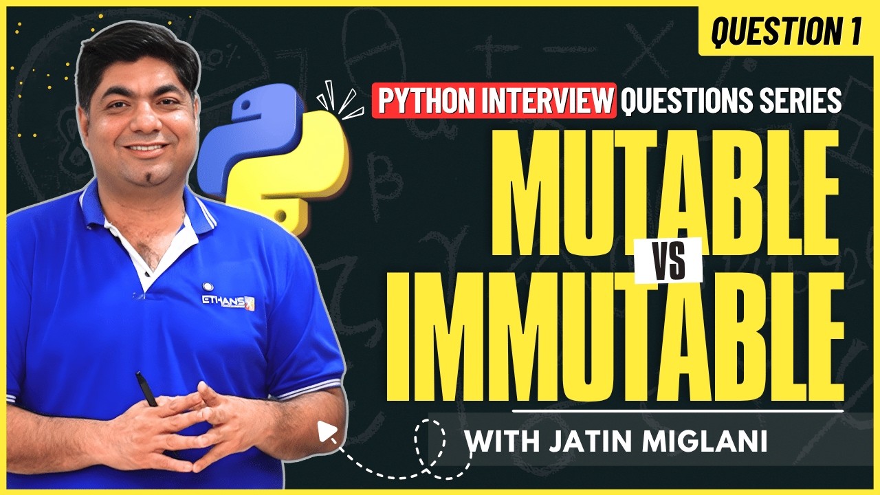 Mutable vs Immutable in Python | Python Interview Question Series | Crack Python Interview #python