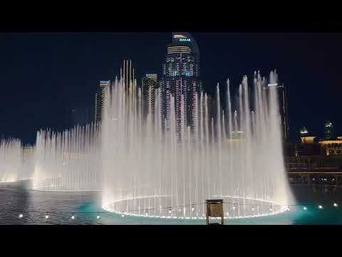 Dubai Burj Khalifa 2023 Fountain Water Show (with music): Spectacular View