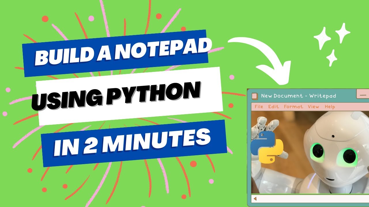 Build a Notepad with Python and Tkinter in 2 Minutes #python