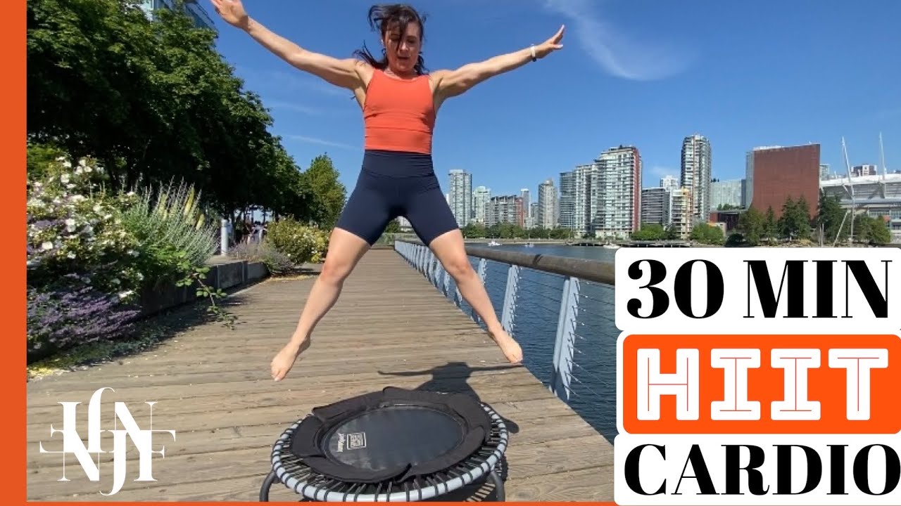30 Min HIIT Trampoline Rebounder Workout (Follow Along)
