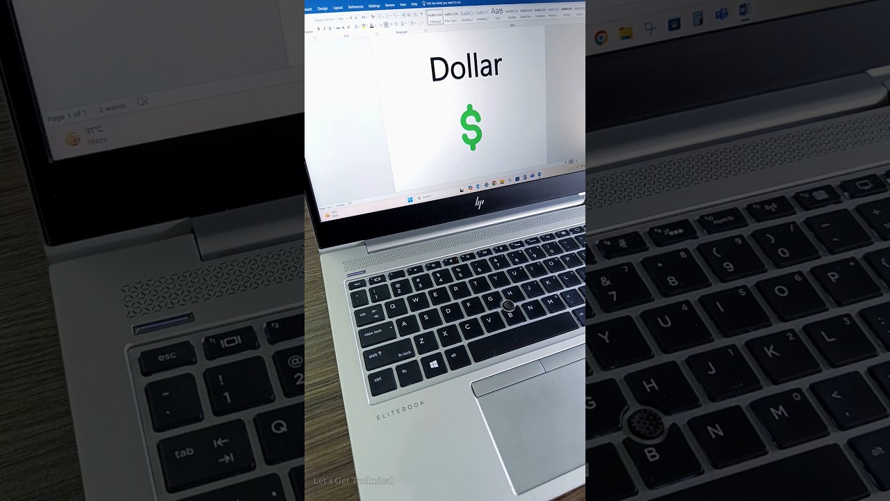 How to get Dollar Symbol in your documents #mswordtips #keyboardshortcuts