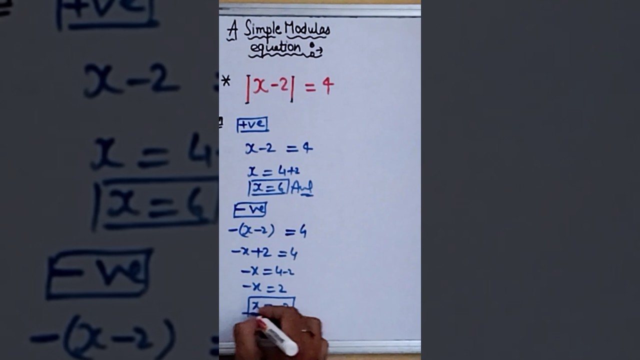 Solution of modulus equation