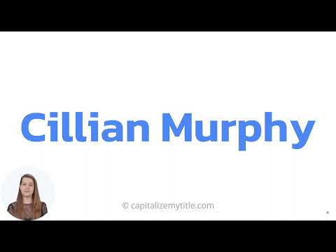 How to Pronounce Cillian Murphy