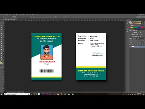 Front and Back ID Card Step by Step Making and Printing Process | தமிழில்