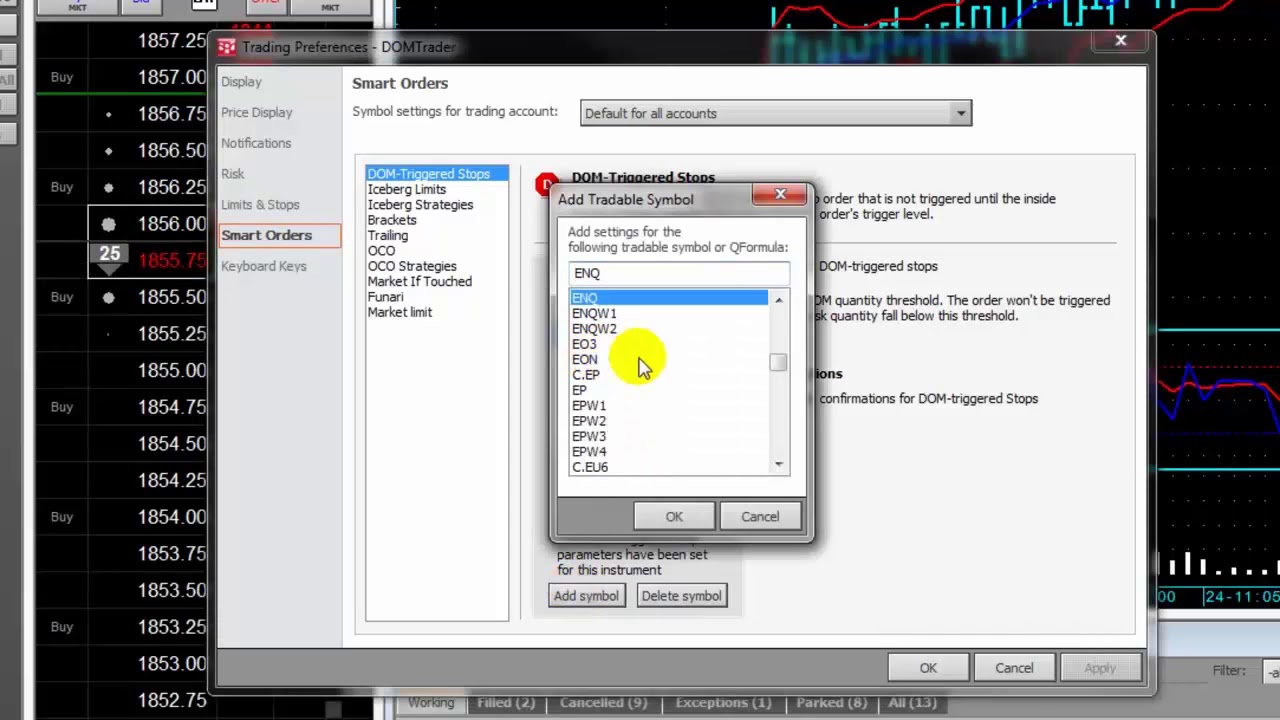 CQG QTrader | How to use Smart Orders