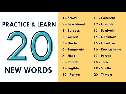 Practice and Learn 20 New Words - Vocabulary Quiz