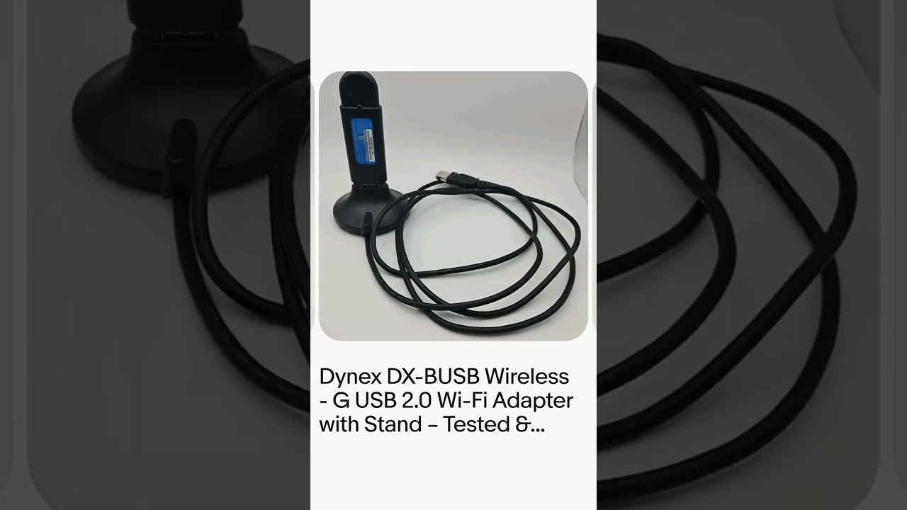 Dynex DX-BUSB Wireless - G USB 2.0 Wi-Fi Adapter with Stand – Tested & Working