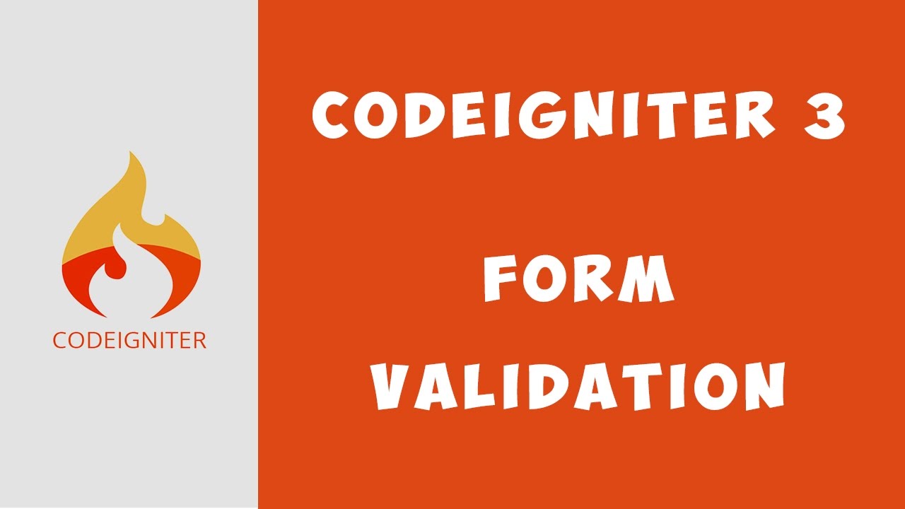 CODEIGNITER - FORM VALIDATION  ( tutorial # 9 )