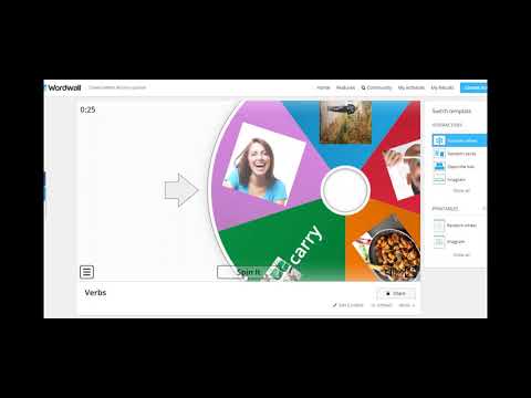 WORDWALL - HOW TO CREATE AND SHARE A RANDOM WORD/PICTURE WHEEL ONLINE OR IN F2F CLASSES