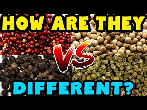 How are PEPPERCORN COLORS different - Black, white, red, pink & green pepper