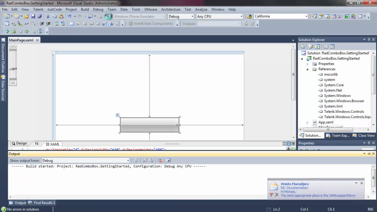 ComboBox - Part 1: Getting Started (Silverlight & WPF)