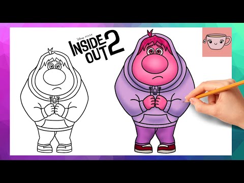 How To Draw Embarrassment from Inside Out 2 | Disney Pixar | Cute Easy Step By Step Drawing Tutorial