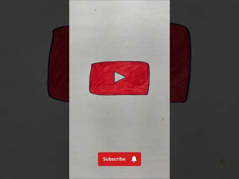 how to Draw youtube logo #shorts #drawing #viralvideo