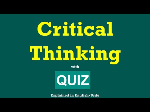What is Critical Thinking | Explanation in Urdu with QUIZ