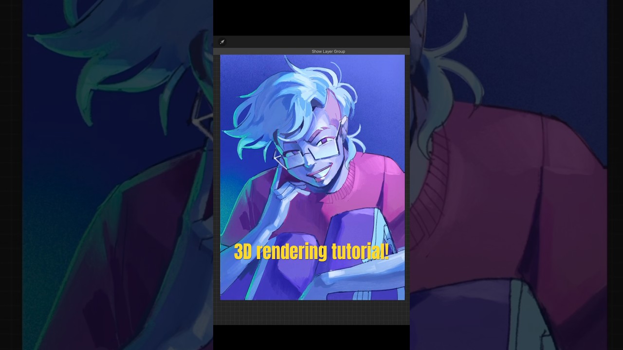 Quick rendering hack! - core shadow principle #arttips #drawingtutorial #digitalarttutorial