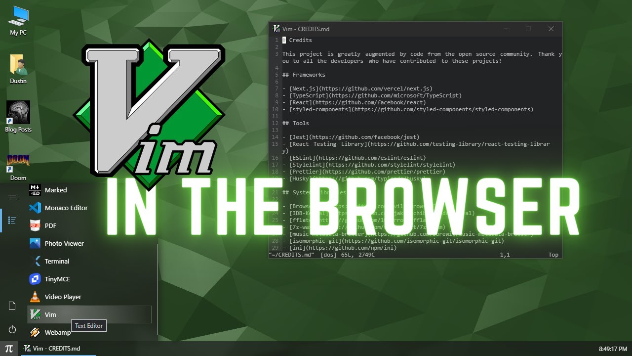 Running Vim Text Editor in the Browser with WebAssembly